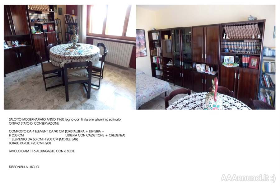 Salotto Modernariato, in legno, in ottime condizioni - Campobasso