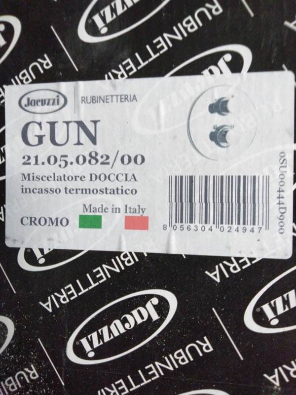 Miscelatore doccia termostatico JACUZZI, modello GUN - Milano