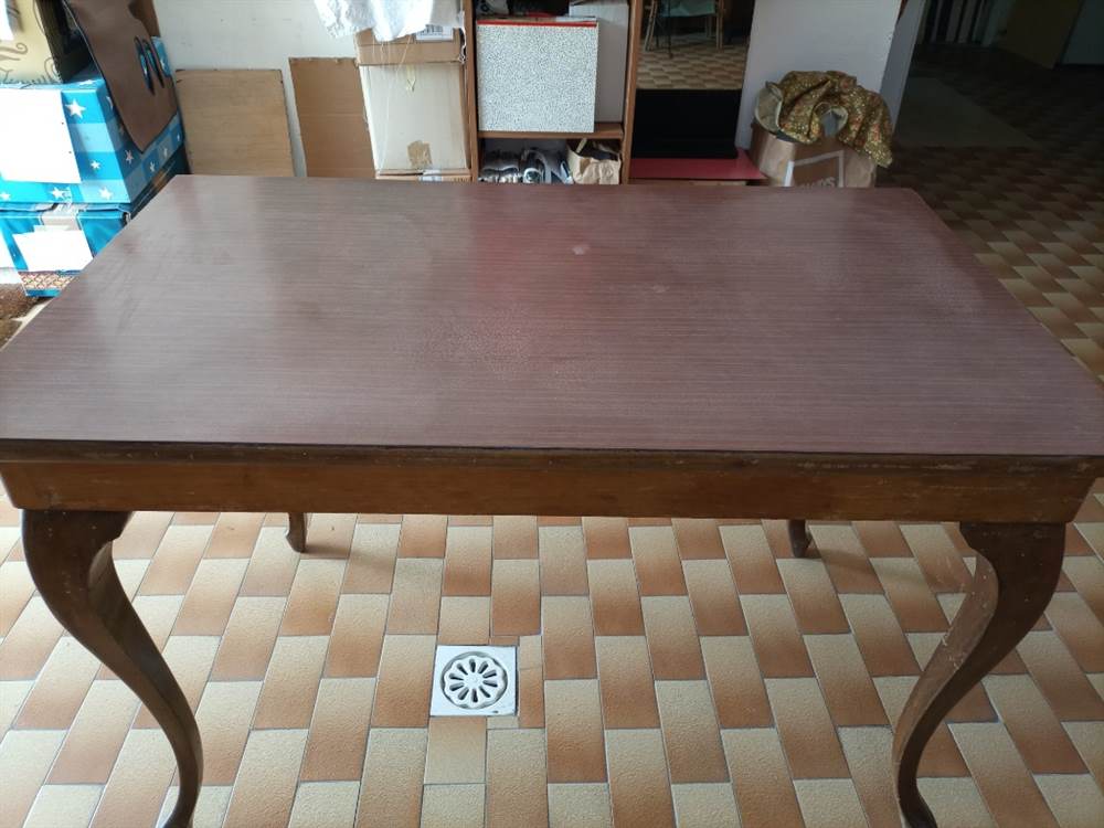 TAVOLO in LEGNO con Superficie Lucida, color Mogano - Ferrara